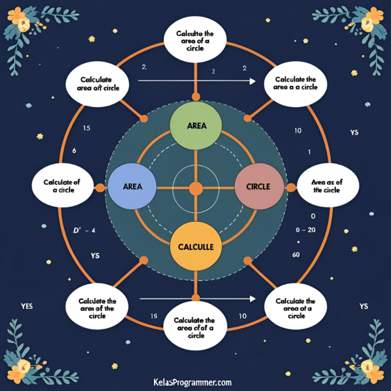 Contoh Flowchart Menghitung Luas Lingkaran – Kelas Programmer | Tempat ...