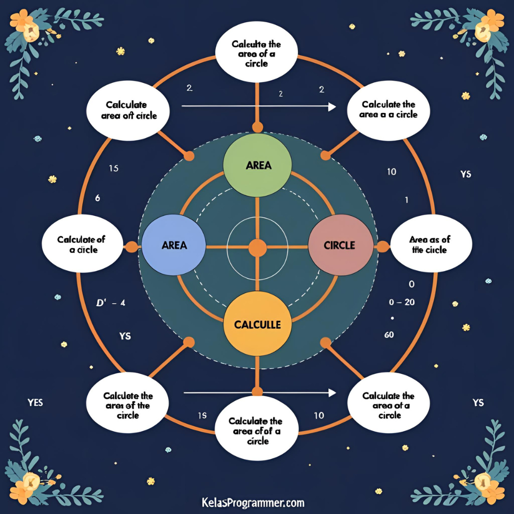 Contoh Flowchart Menghitung Luas Lingkaran – Kelas Programmer | Tempat ...
