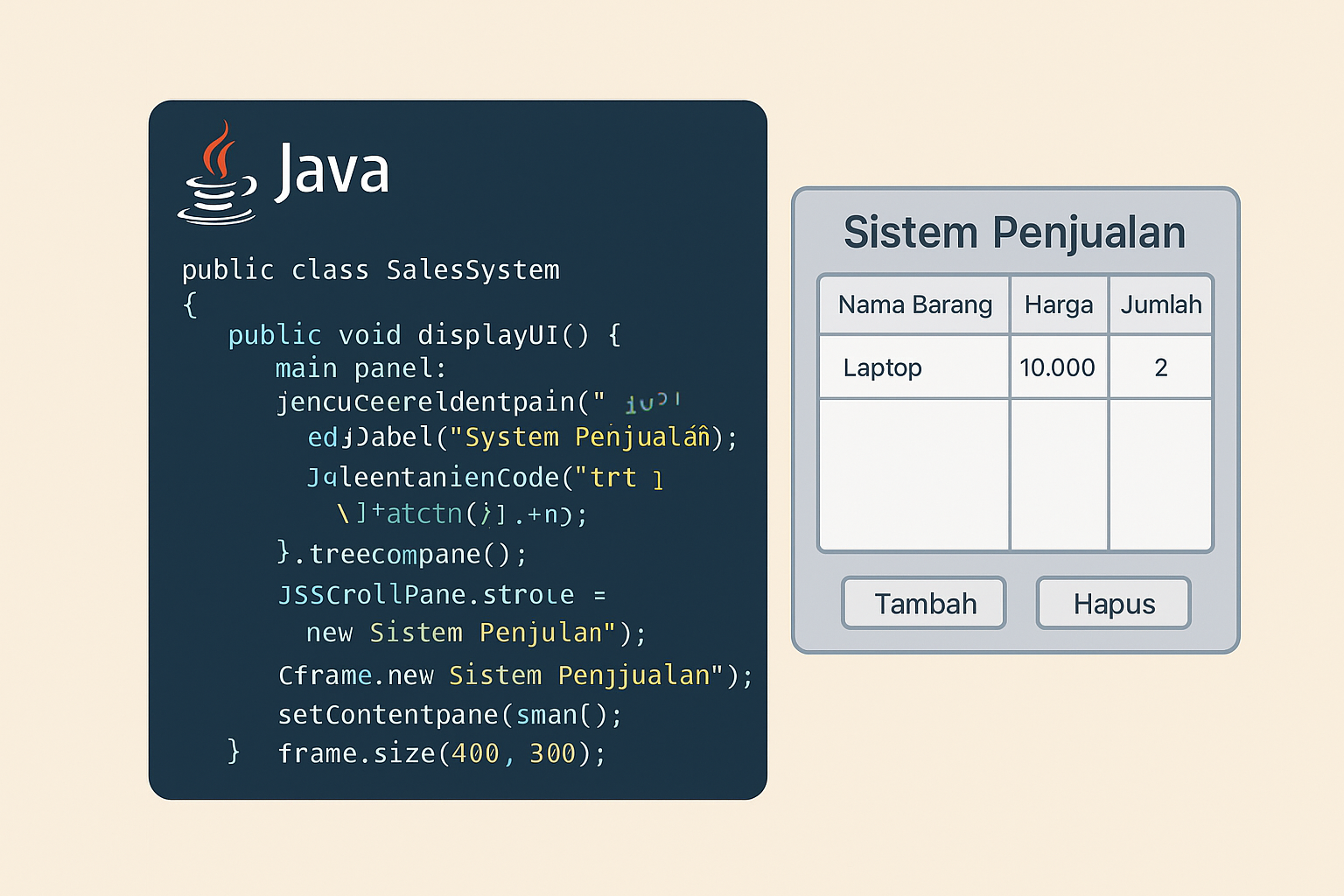 Contoh Program Java Penjualan Barang: Tutorial Lengkap untuk Pemula ...