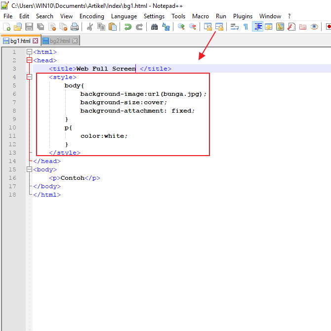 Cara Menambahkan Background di HTML — Warna & Gambar – Kelas Programmer ...